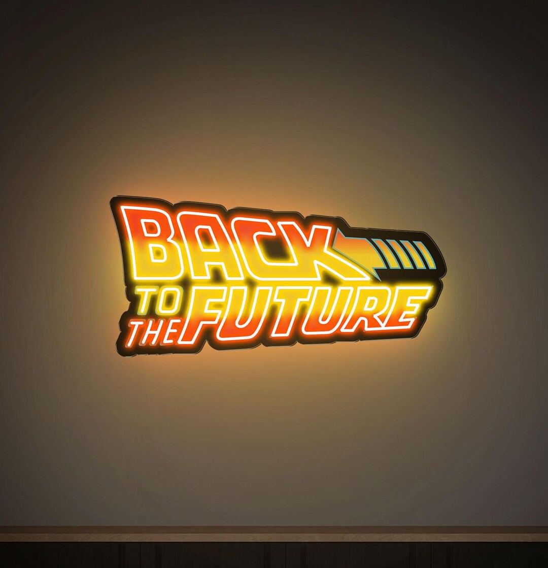 Back to the Future Neon Sign, BTTF LED Neon Light, UV Printing Acrylic ...