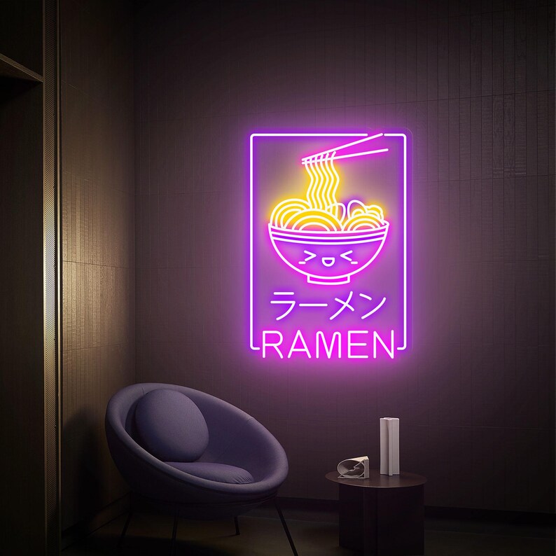 Ramen Neon Sign,delicious Flying Noodles, Japanesse Ramen Sign, Custom ...