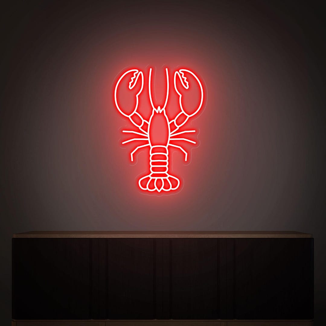 Shrimp Neon Sign, Sea Food Led Sign, Lobster Led Light, Crawfish Neon ...