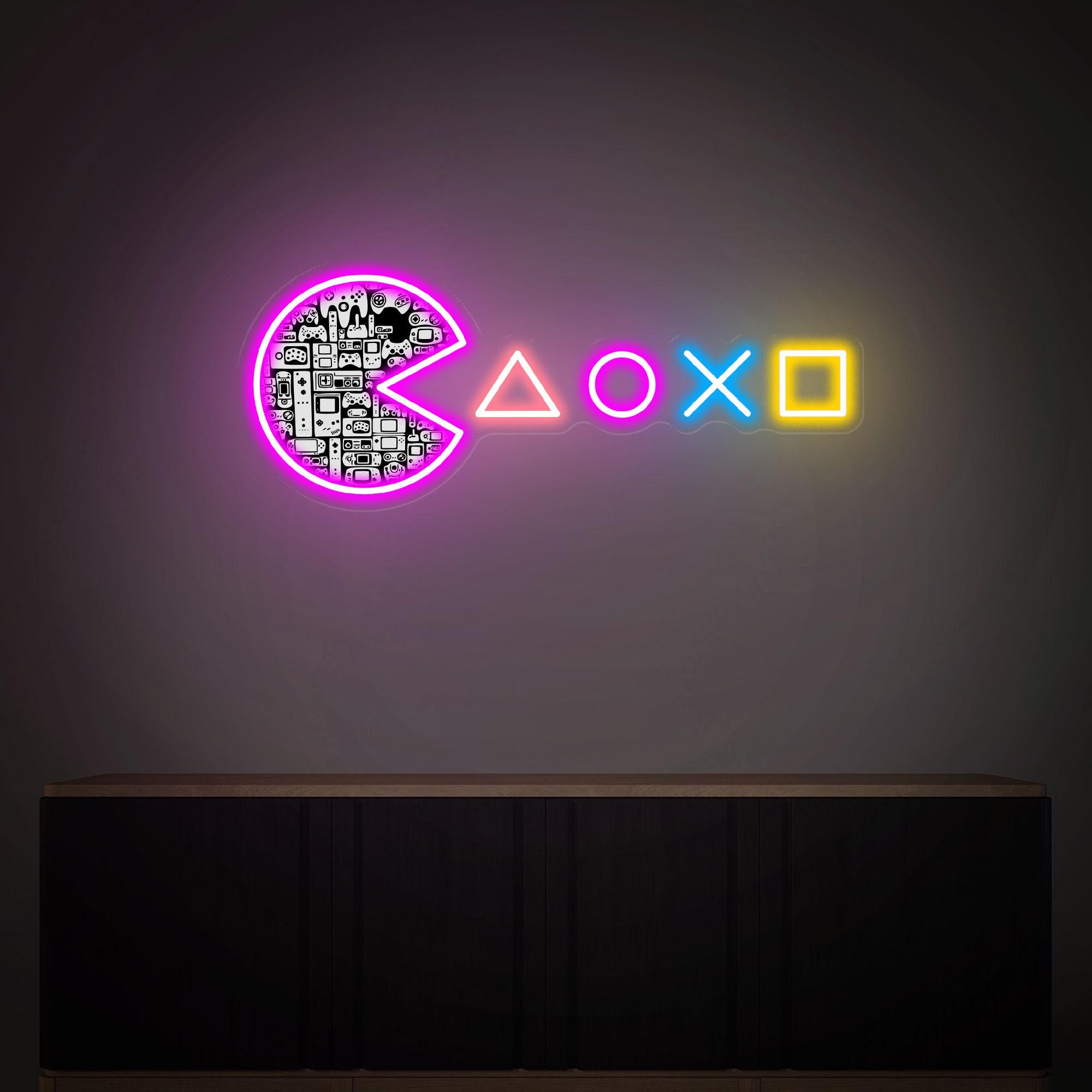 Game Neon Sign, Game LED Neon Light, UV Printing Acrylic Sign, Handmade ...