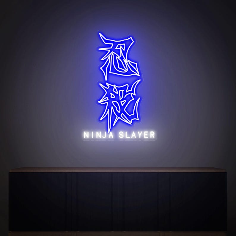 Ninja Slayer Neon Sign, Ninja LED Neon Lights, UV Printing Neon Signs ...