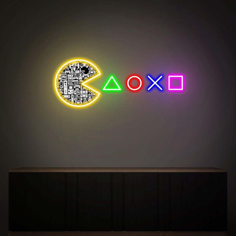 Game Neon Sign, Game LED Neon Light, UV Printing Acrylic Sign, Handmade ...