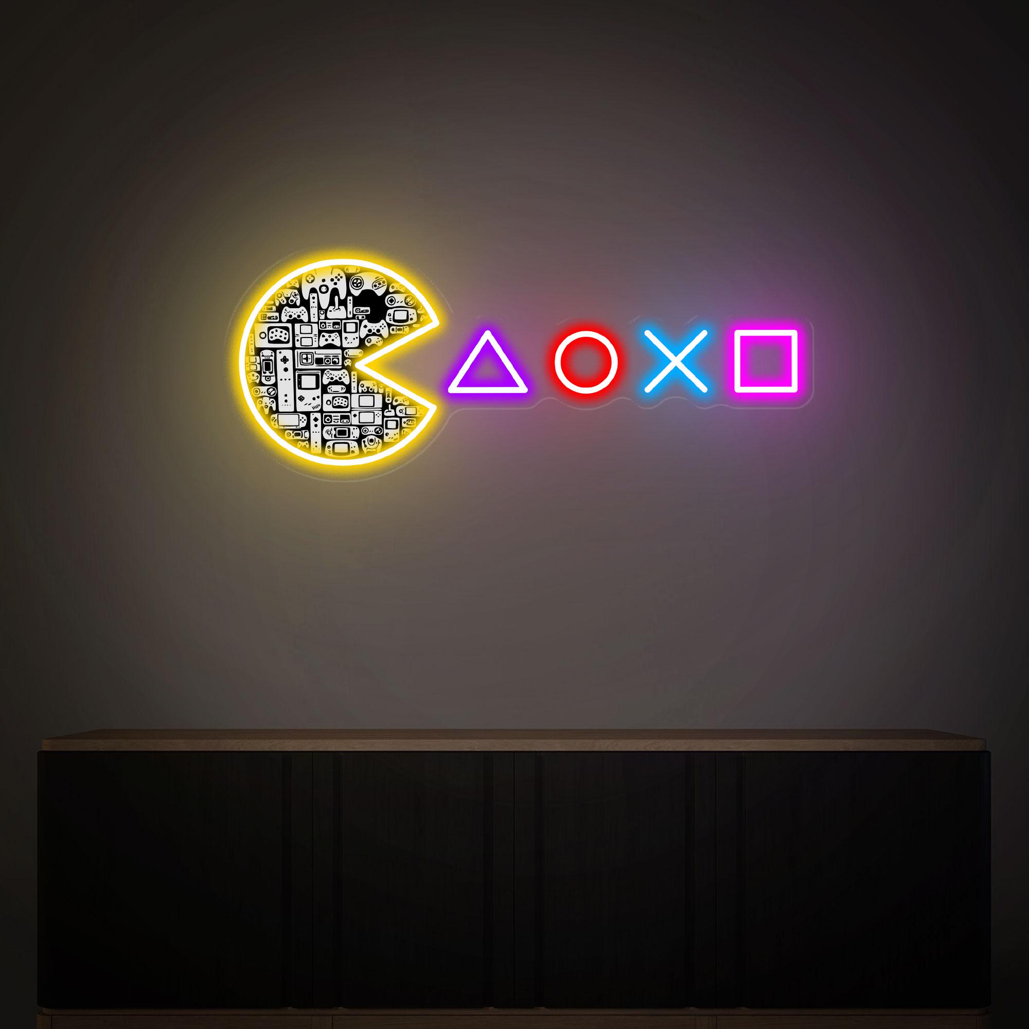 Game Neon Sign, Game LED Neon Light, UV Printing Acrylic Sign, Handmade ...