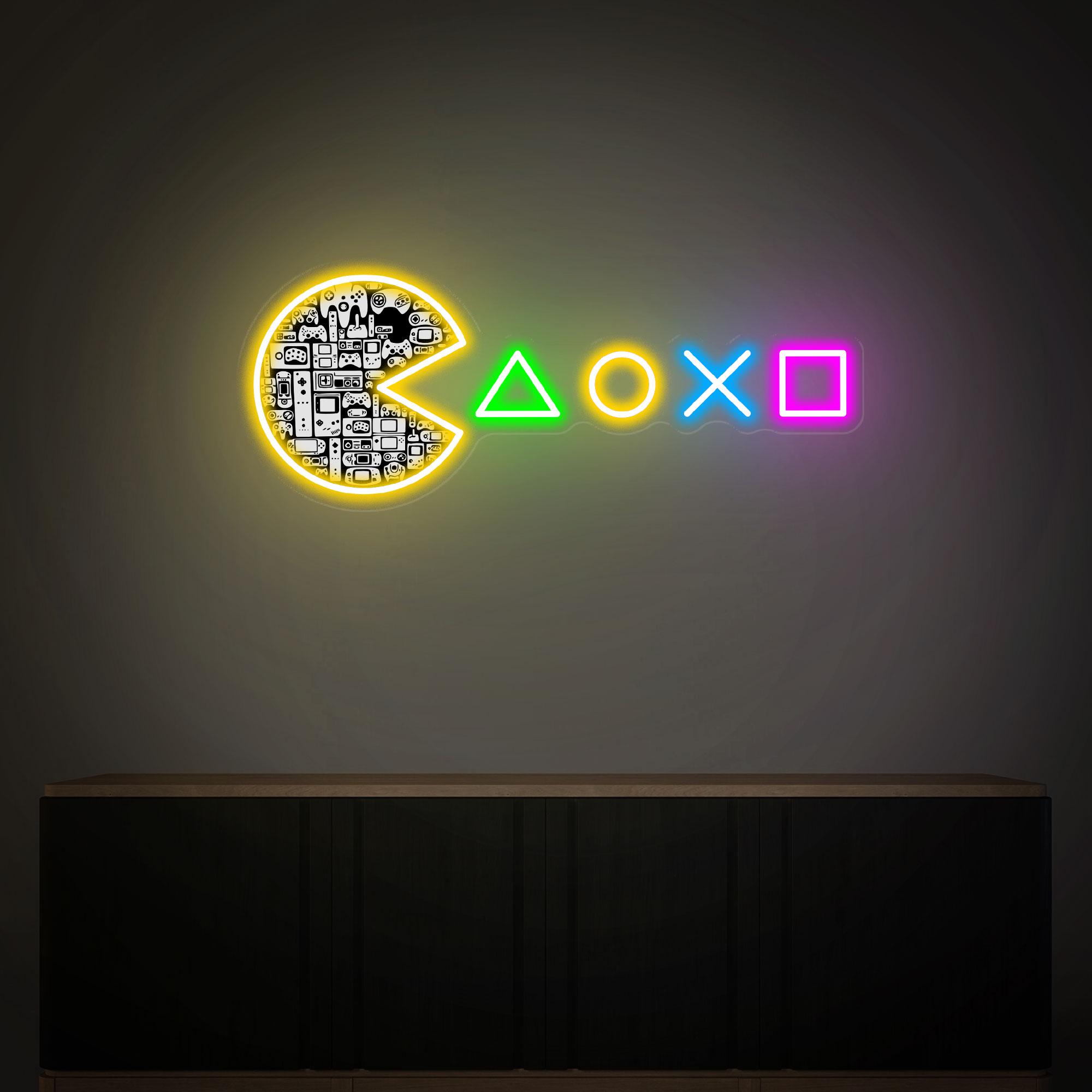 Game Neon Sign, Game LED Neon Light, UV Printing Acrylic Sign, Handmade ...
