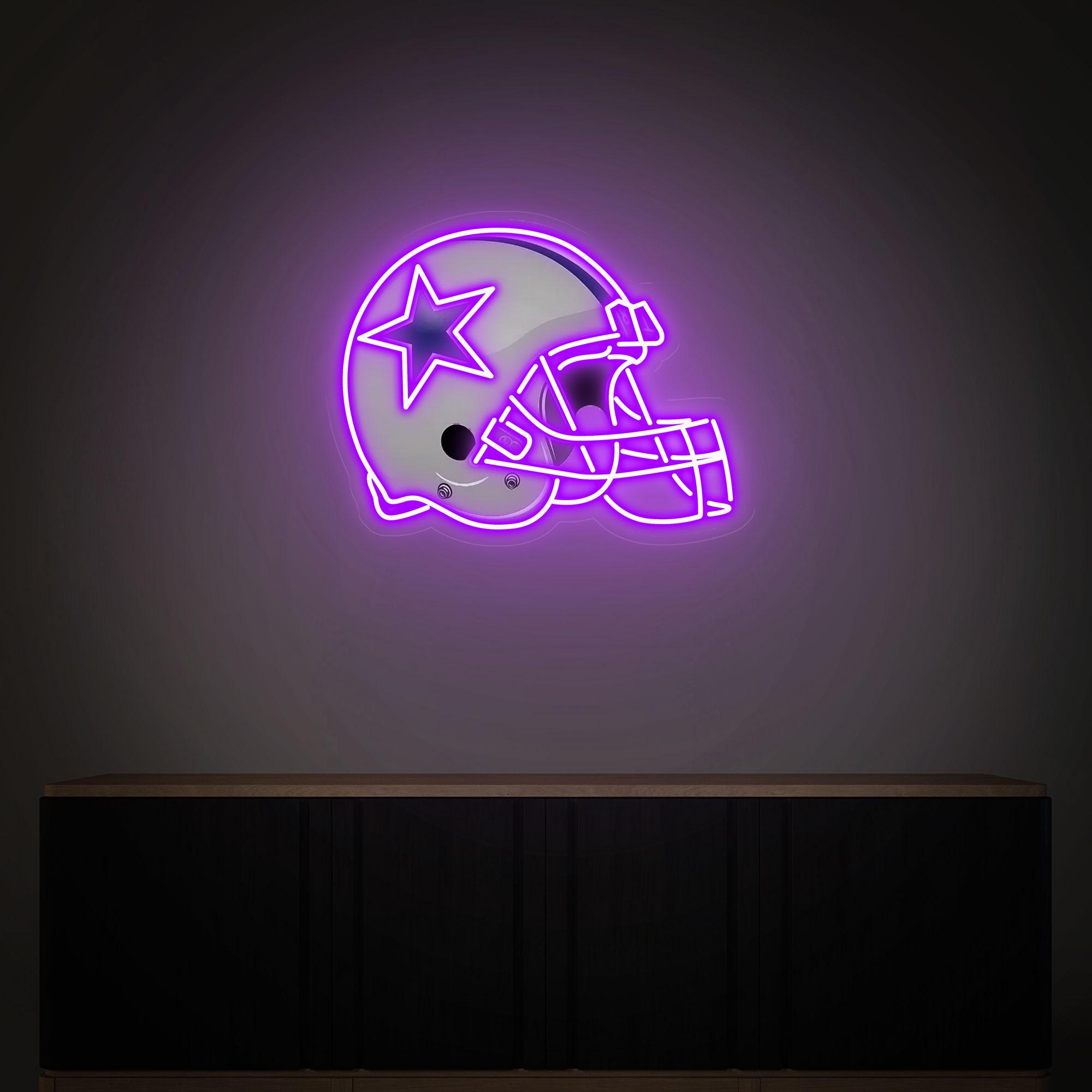 American Football Helmet Neon Signs, Football Helmet Neon Lights, UV ...
