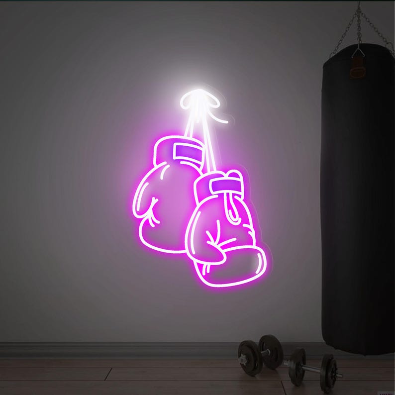 Boxing Gloves Neon Sign, Boxing Neon Sign, Boxing Gloves Sign, Boxers ...