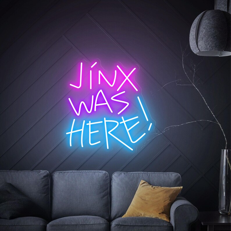 Jinx Was Here | Arcane - LED Neon Sign, Cartoon Neon Sign ...