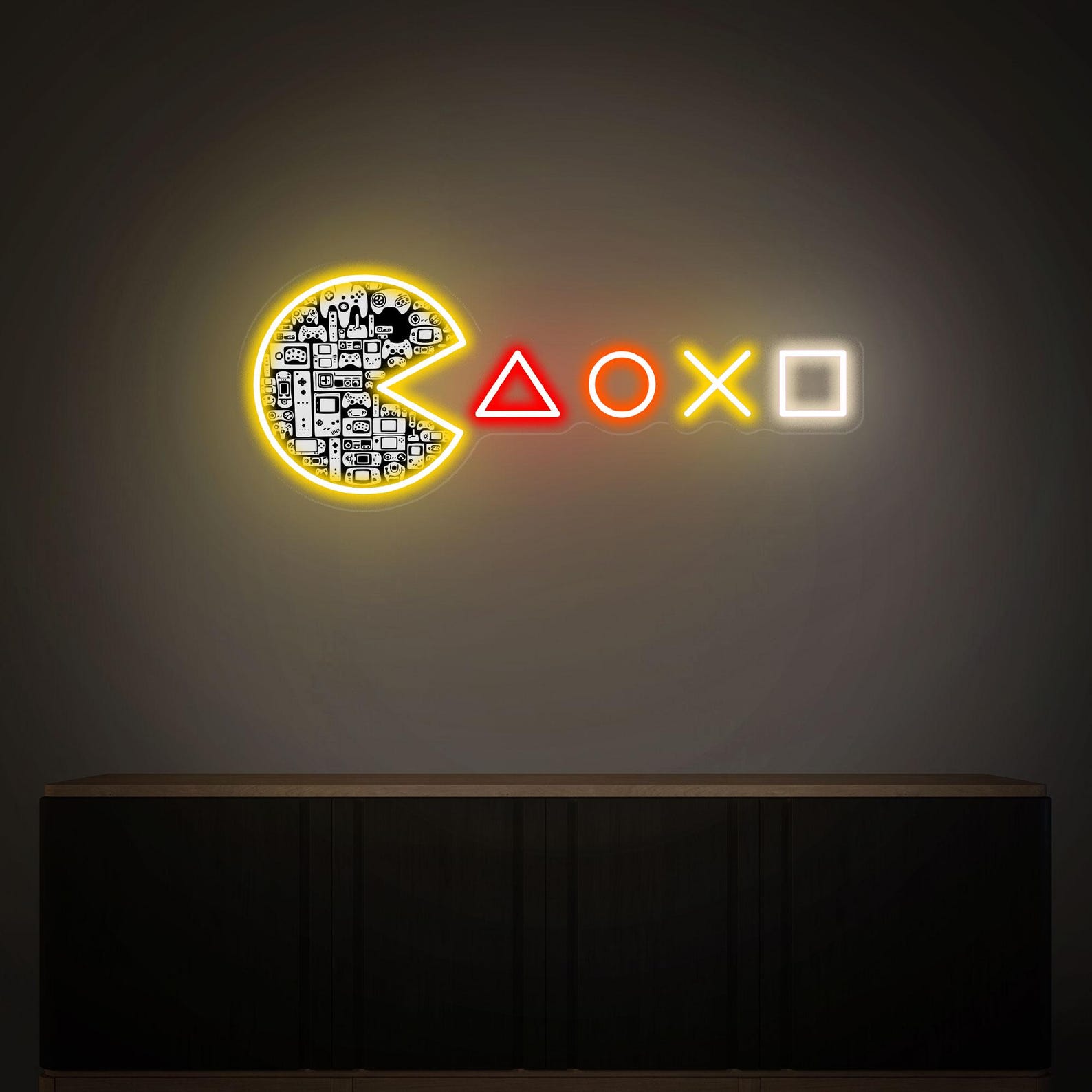 Game Neon Sign, Game LED Neon Light, UV Printing Acrylic Sign, Handmade ...