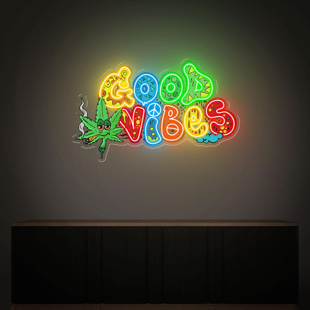 Good Vibes Neon Signs, Good Vibes LED Neon Lights, Party Wall Decor ...