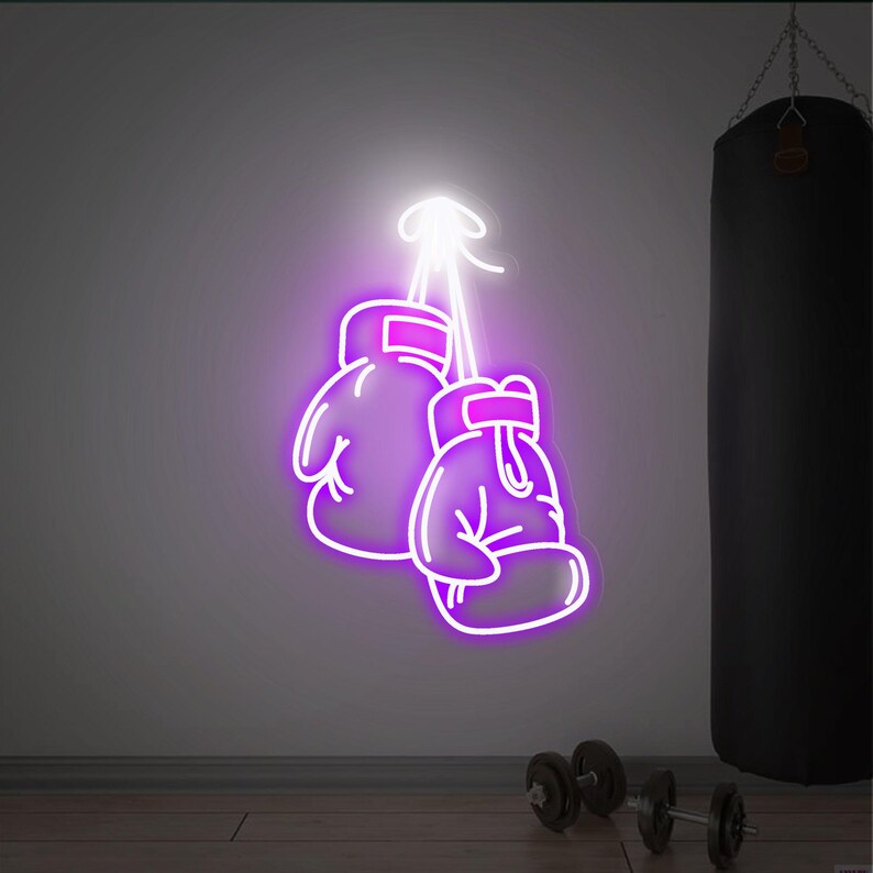 Boxing Gloves Neon Sign, Boxing Neon Sign, Boxing Gloves Sign, Boxers ...
