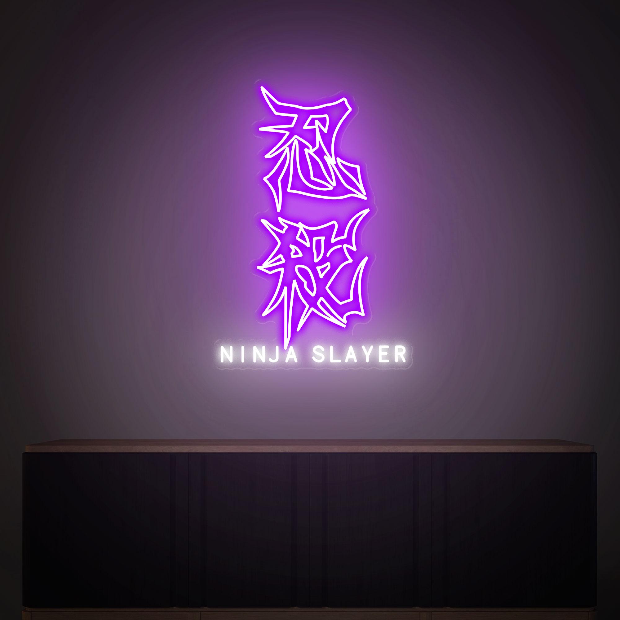 Ninja Slayer Neon Sign, Ninja LED Neon Lights, UV Printing Neon Signs ...