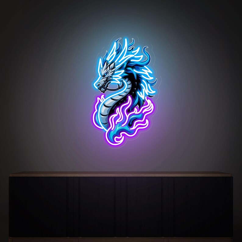 Dragon Neon Sign, UV Printing Neon Sign, Anime Sign Animals Sign Bar ...