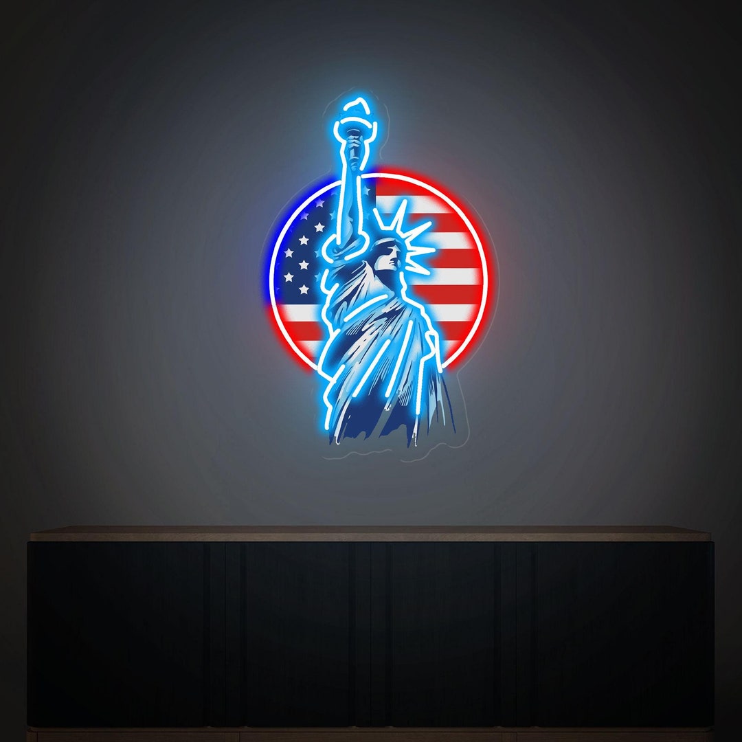 Statue of Liberty Neon Signs, Statue of Liberty LED Neon Lights, USA ...