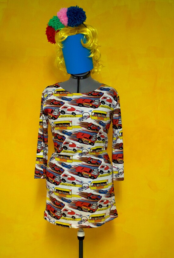 Items similar to Car dress pattern dress and jacket cape on Etsy