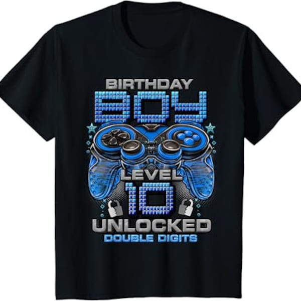 Level 10 Unlocked Svg, Boy Gamer Svg, Gamer Svg, 10 Years Old Svg ...