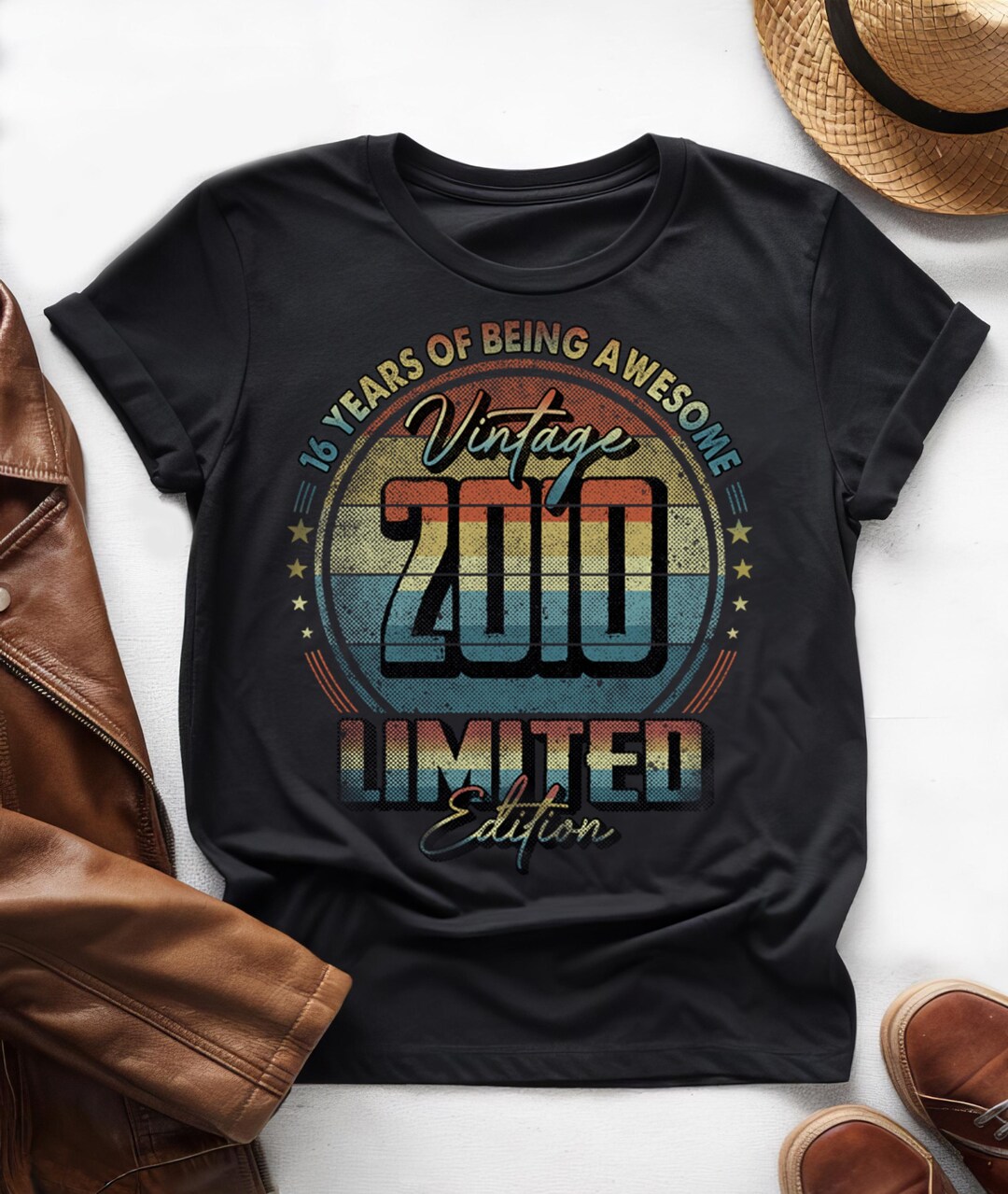 16 Years of Being Awesome, Vintage 16th Birthday Shirt, Vintage 2010 ...