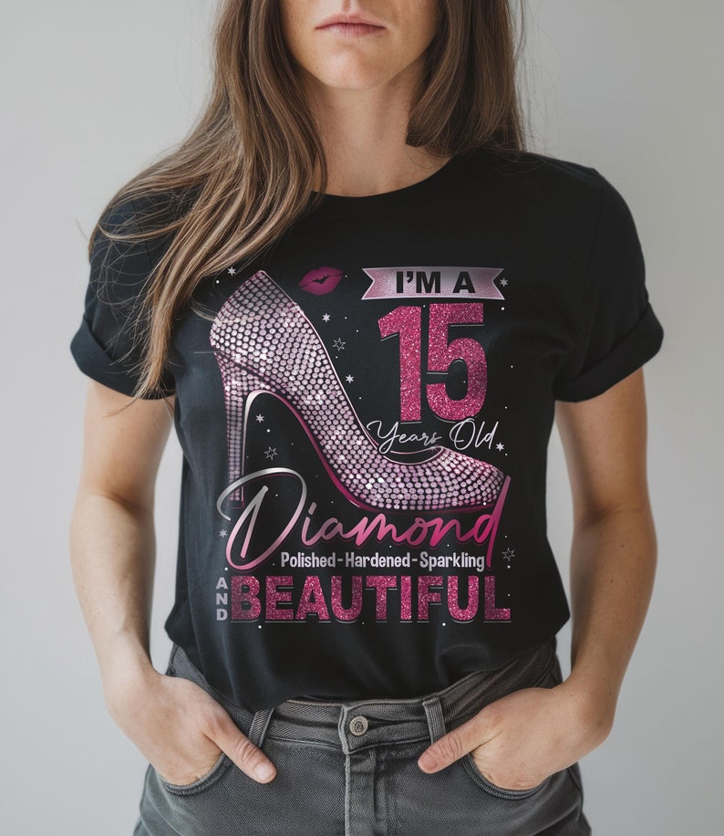 Girls 15th Birthday Shirt, 15th Birthday Girl Shirt, 15th Birthday ...