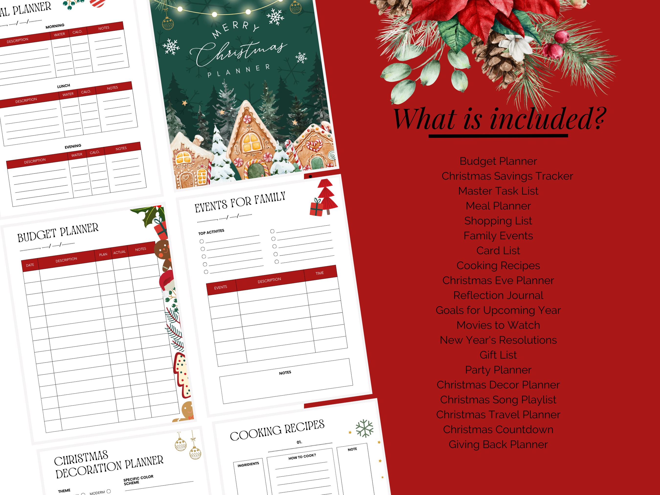 Christmas Planner 2024 - Ultimate Holiday Organizer | Budget Planner ...
