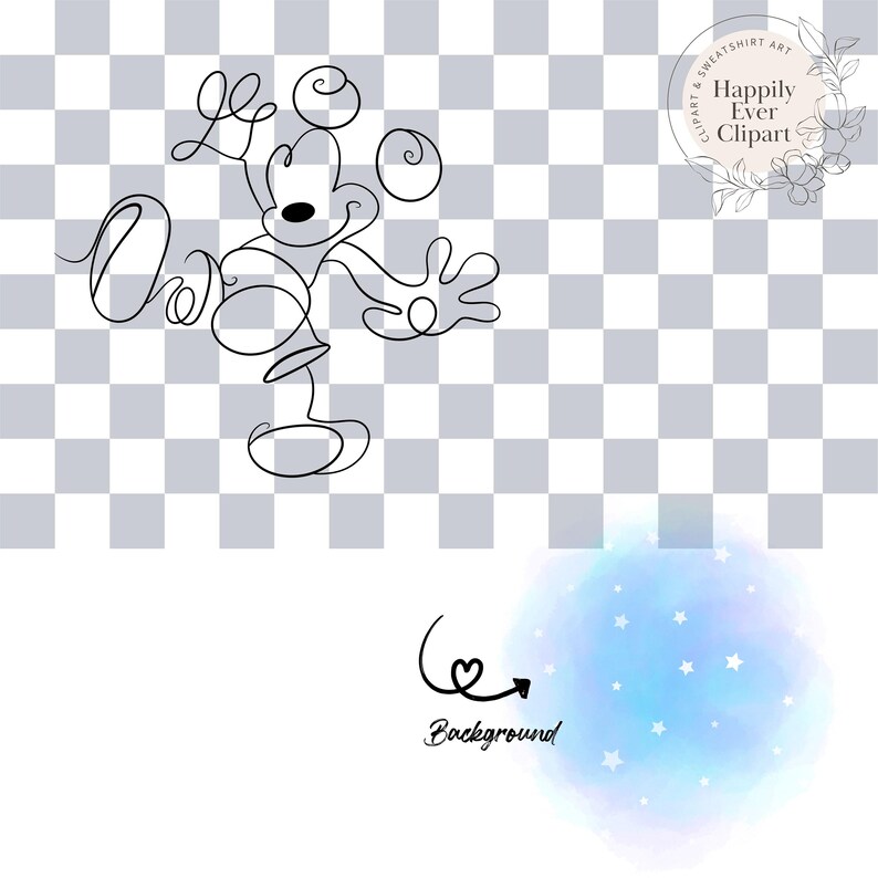 Mickey Outline Clipart, Mickey Outline 300 Dpi Digital Download, Mickey ...