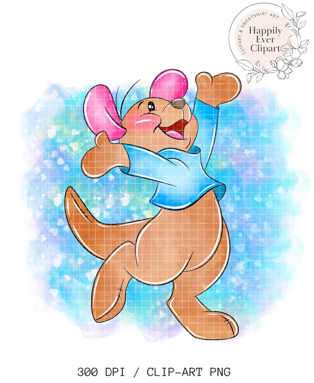 Watercolour Winnie the Pooh Roo Clipart / Cute Winnie Pooh Roo 300 Dpi ...