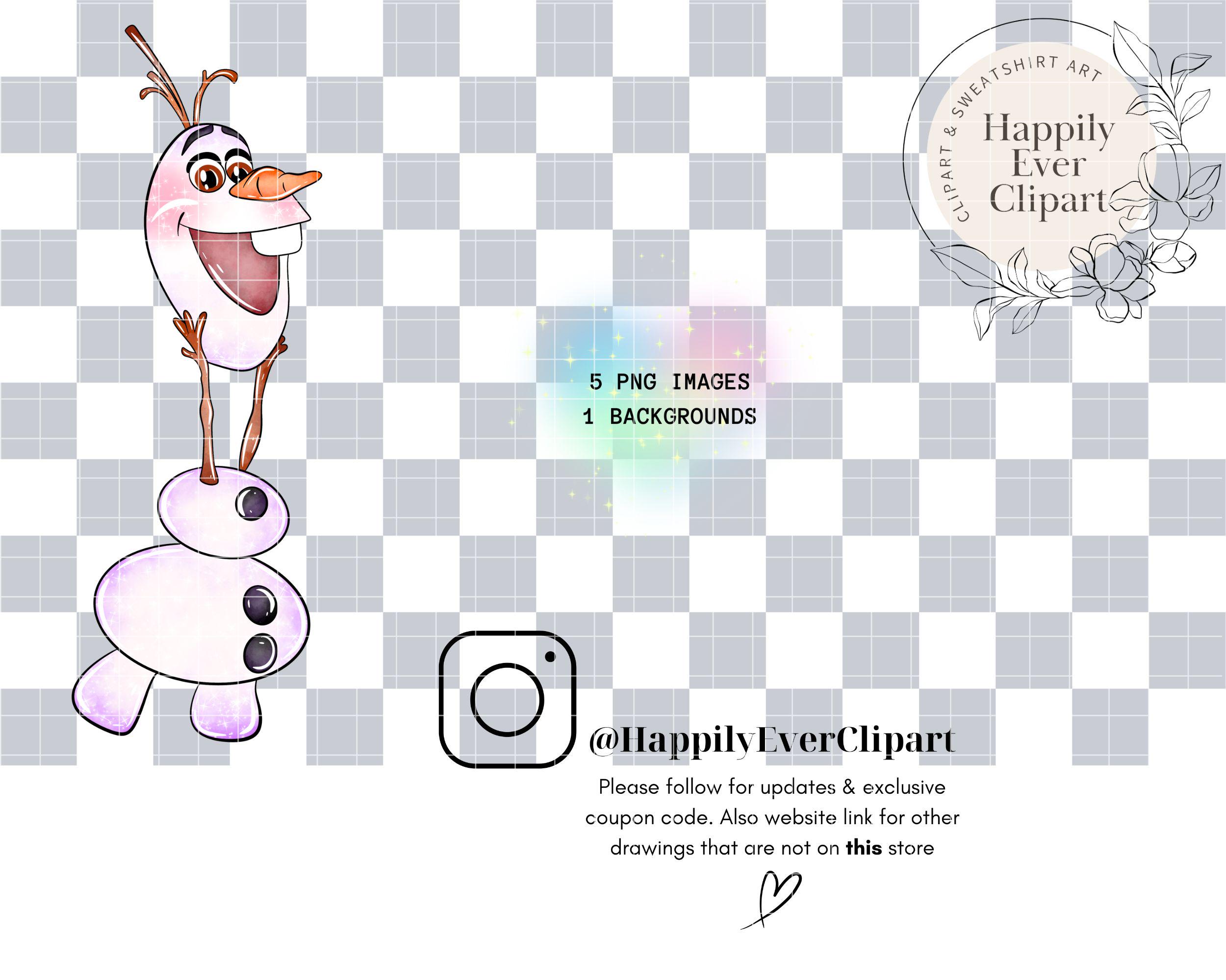 Watercolour Olaf Clipart Set / Cute Olaf 300 Dpi Digital Download ...