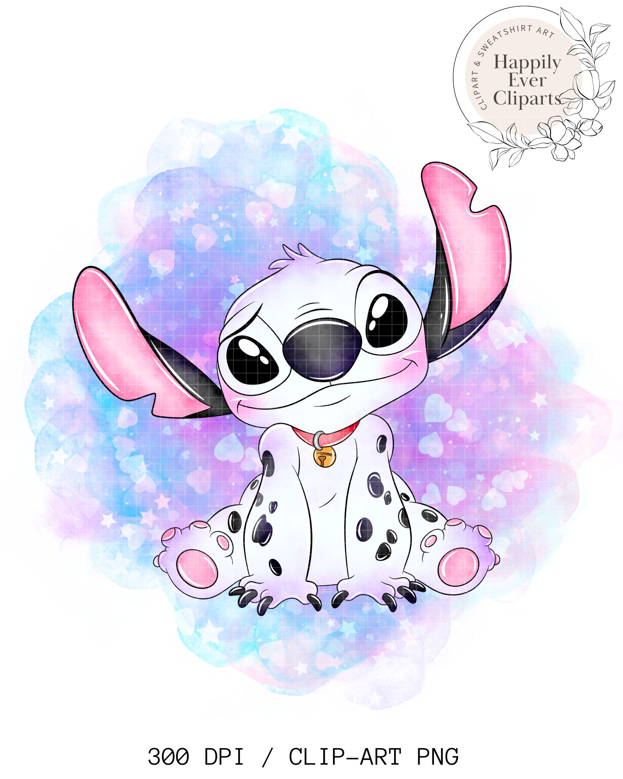 Watercolour Stitch 101 Dalmatian Clipart / Cute Stitch 101 Dalmatian ...