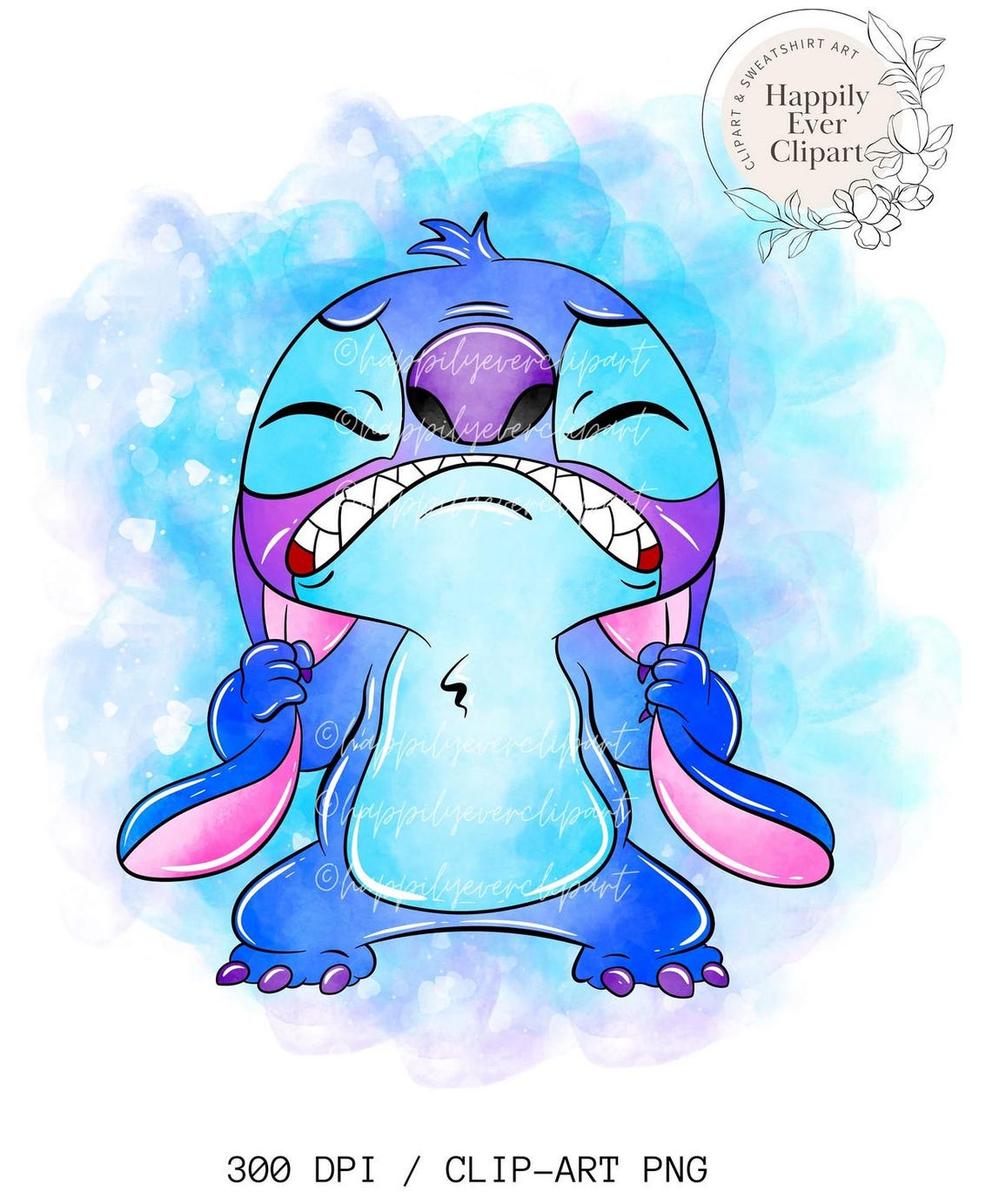 Watercolour Stitch Clipart / Stitch 300 Dpi Digital Download PNG / Cute ...