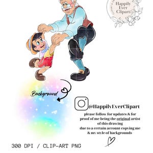 Watercolour Pinocchio Clipart Pinocchio 300 Dpi Digital Download Png