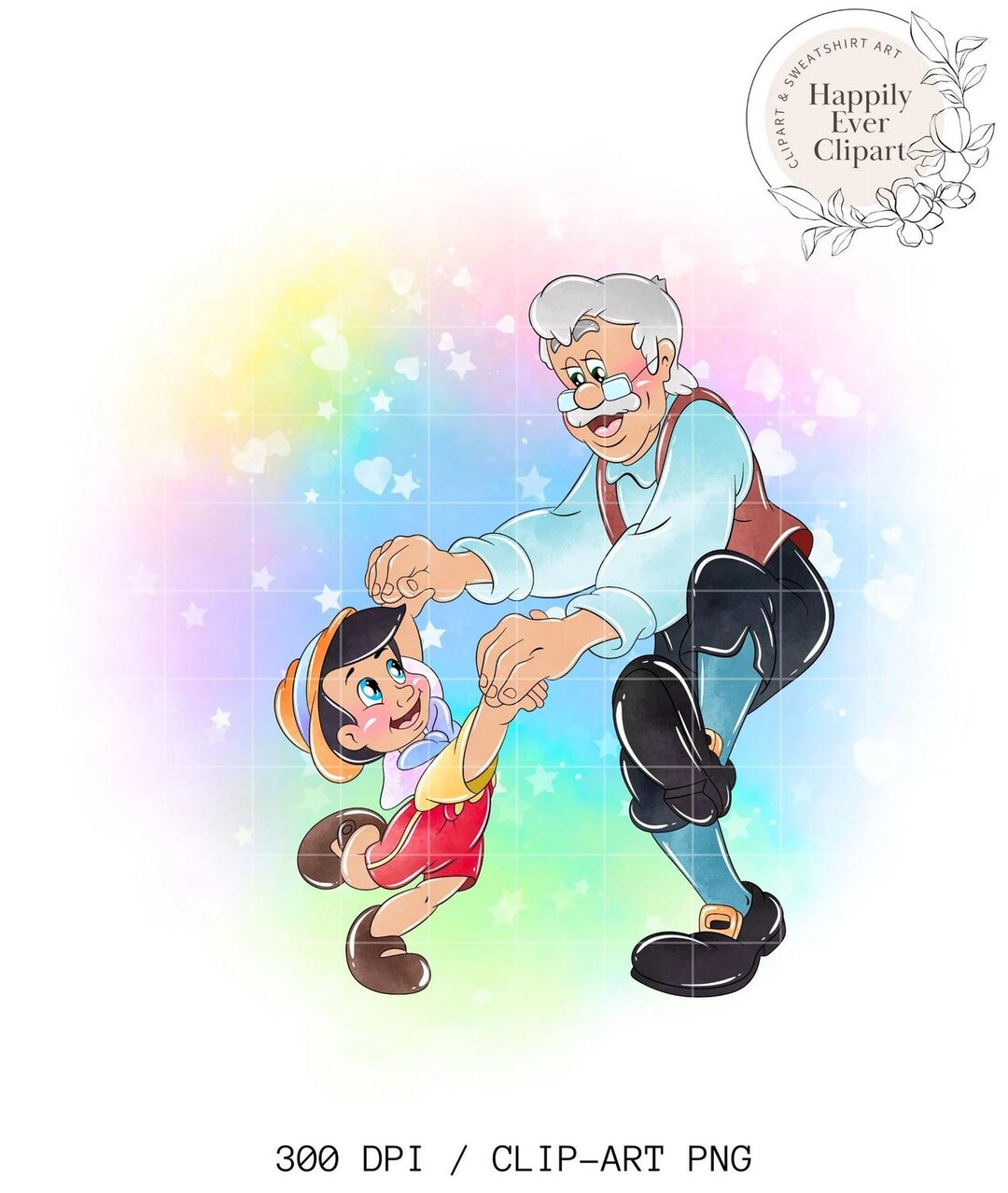 Watercolour Pinocchio Clipart Pinocchio 300 Dpi Digital Download Png