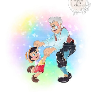 Watercolour Pinocchio Clipart / Pinocchio 300 Dpi Digital Download PNG ...