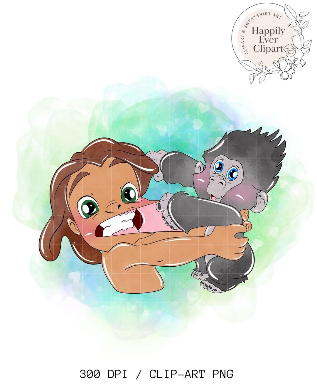 Watercolour Tarzan Clipart / Tarzan 300 Dpi Digital Download PNG ...