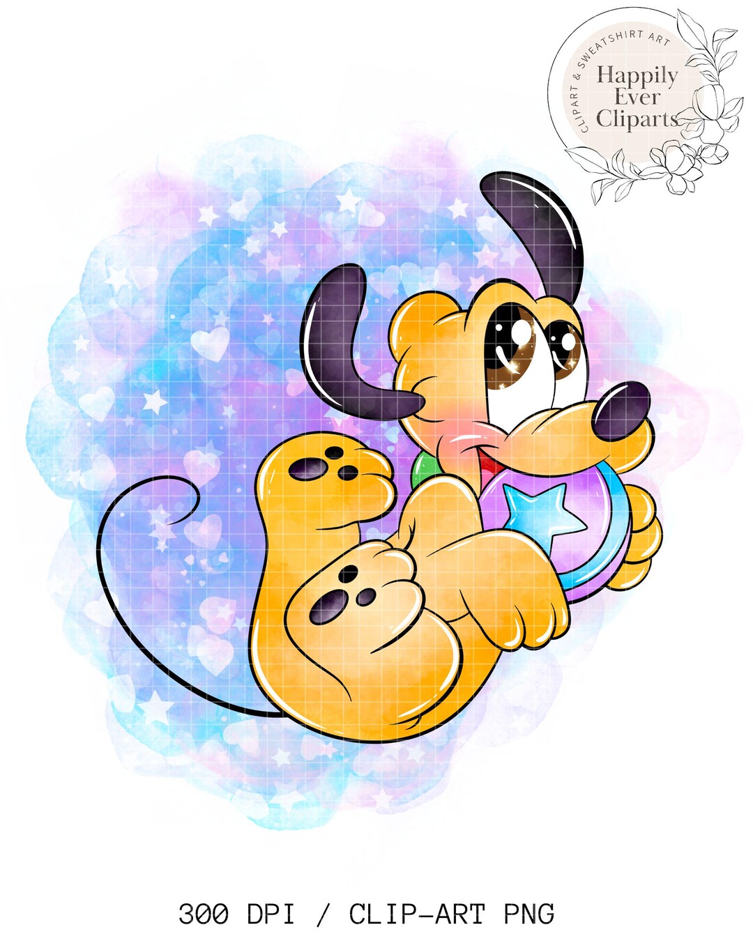 Watercolour Baby Pluto Clipart / Baby Pluto 300 Dpi Digital Download ...