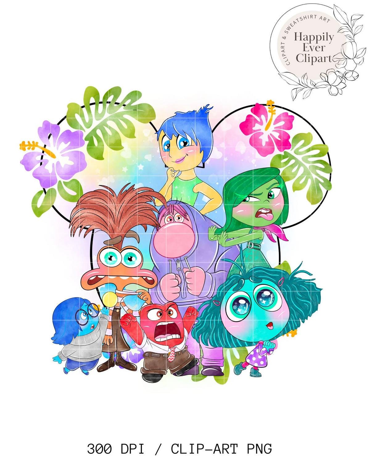 Watercolour Inside Out 2 Clipart / Inside Out 2 Digital Download ...
