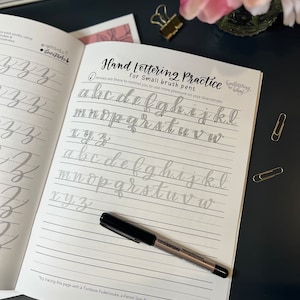 Brush Pen Lettering for Beginners Workbook - Learn Calligraphy / Hand ...