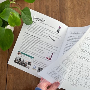 Brush Pen Lettering for Beginners Workbook - Learn Calligraphy / Hand ...