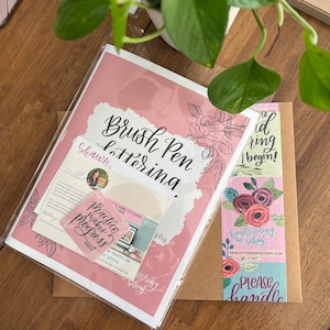 Brush Pen Lettering for Beginners Workbook - Learn Calligraphy / Hand ...