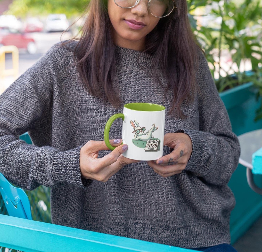 Coffee Mug, Leap Year Bunny Glasses Next Leap Day 2028 Countdown ...