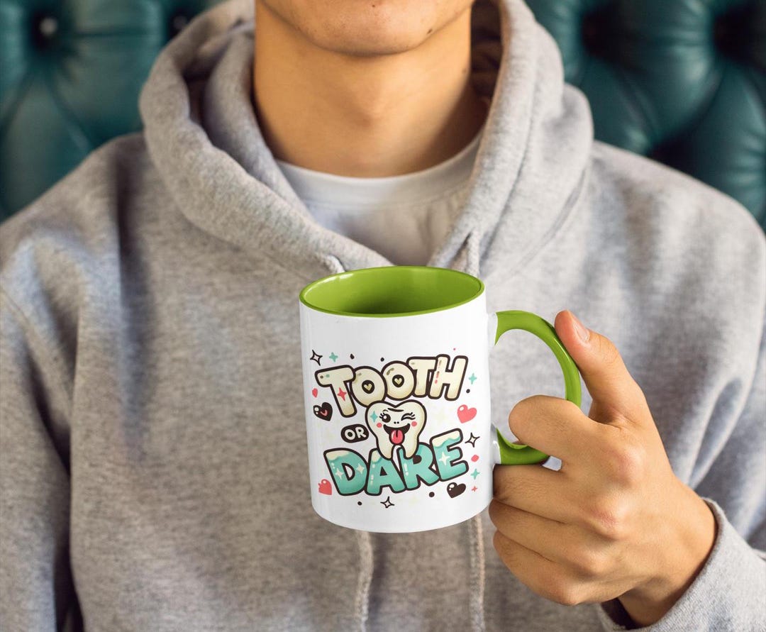 Accent Coffee Mug - Tooth or Dare, Dental Professionals Gift, Cheeky ...