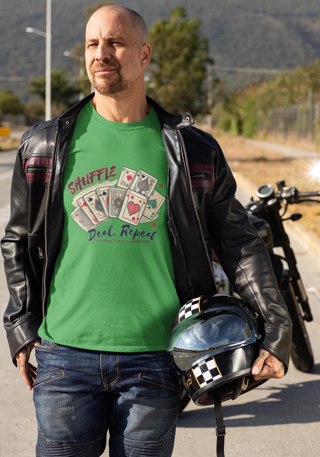 Vintage Humorous Shuffle Float Cards Symbols Repeat Deal Unisex ...