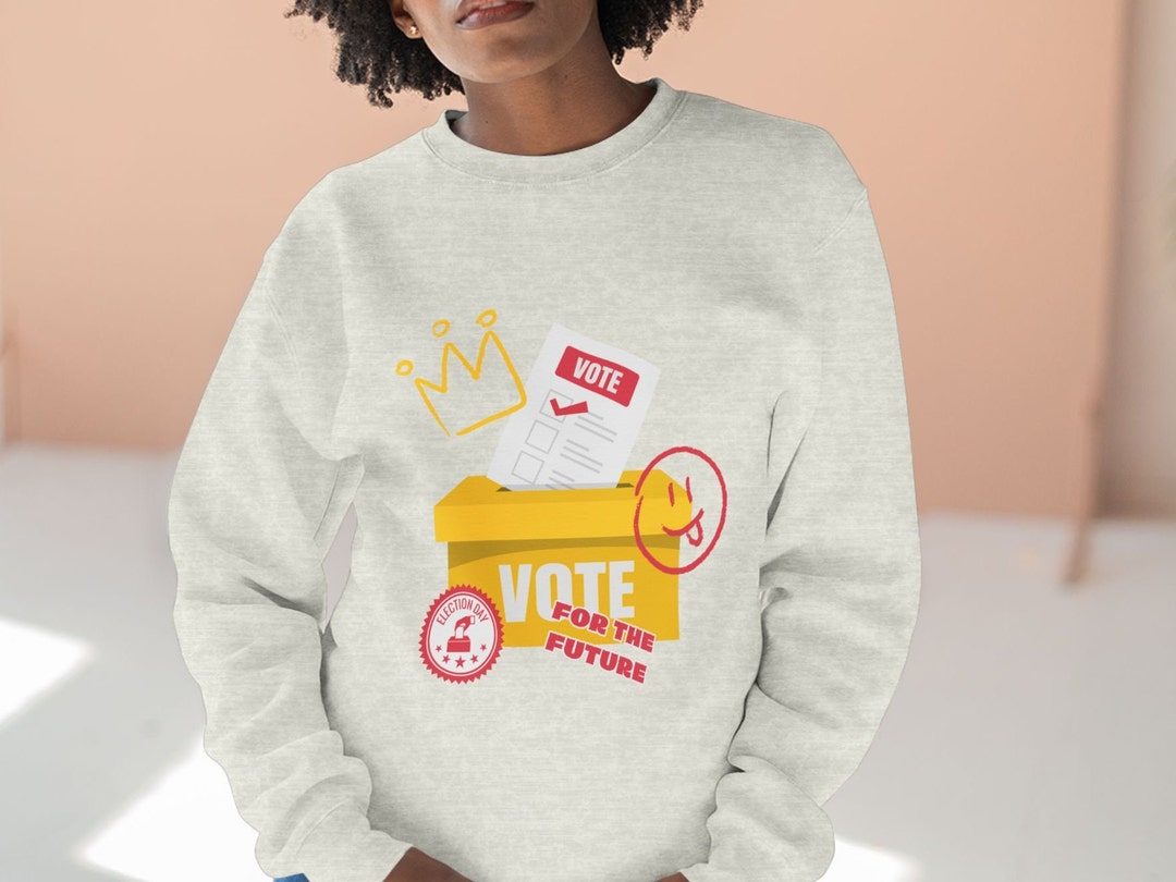 Humorous Smiley Patriotic Ballot Box Election Day Unisex Crewneck ...