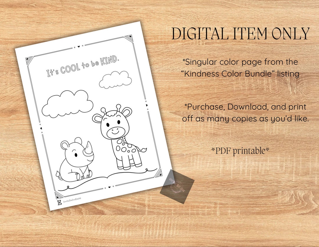 Single Color Page, Safari Color Page, Animal Coloring Page, Printable ...