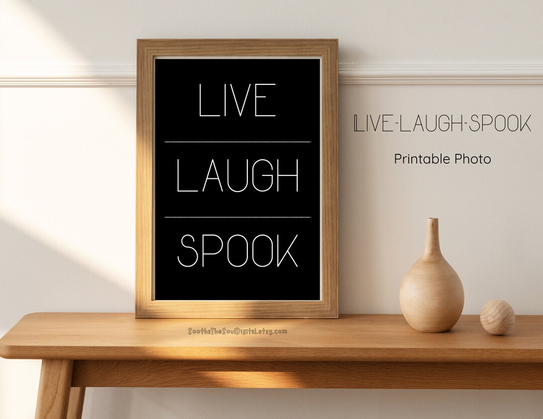 Live Laugh Spook, Spooky Wall Art, Cute Spook Wall Art, Spooky Season ...