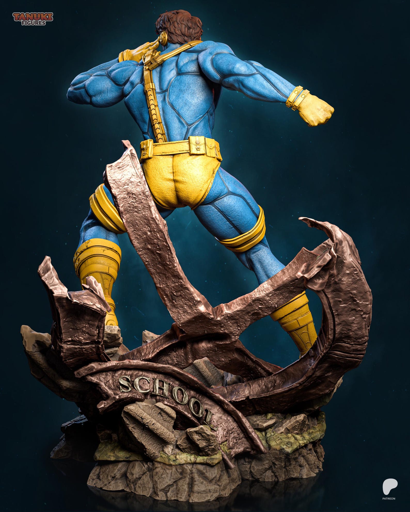 Cyclops X-men Resin Statue: Hand-painted Optic Blast Fan Art - Etsy