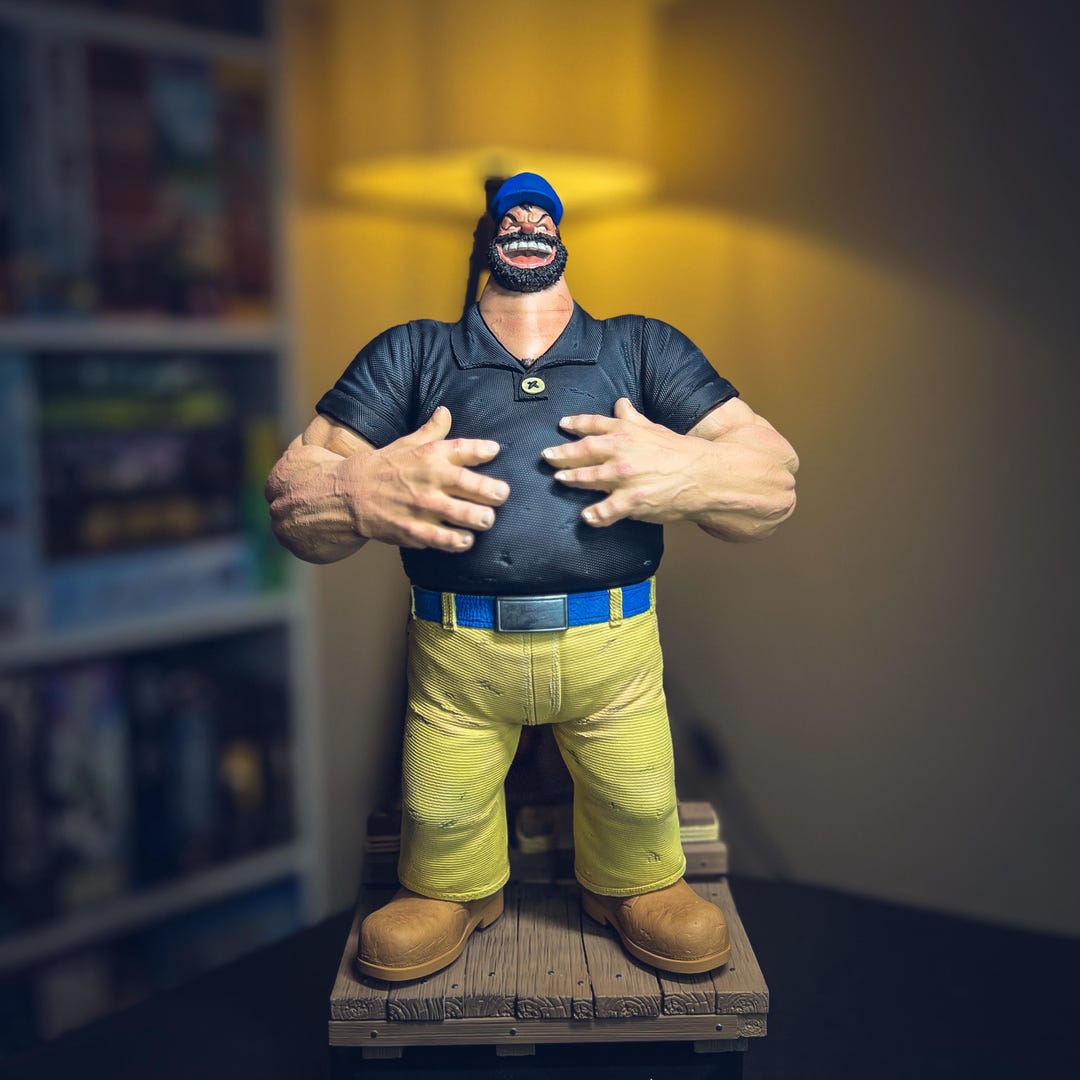 Popeye Bluto Hand-painted 3D Figure: Classic Villain Statue | Painted ...