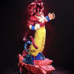 Primal Warrior Figure – SSJ4 Style | Hand Painted SLA 3D Print With ...