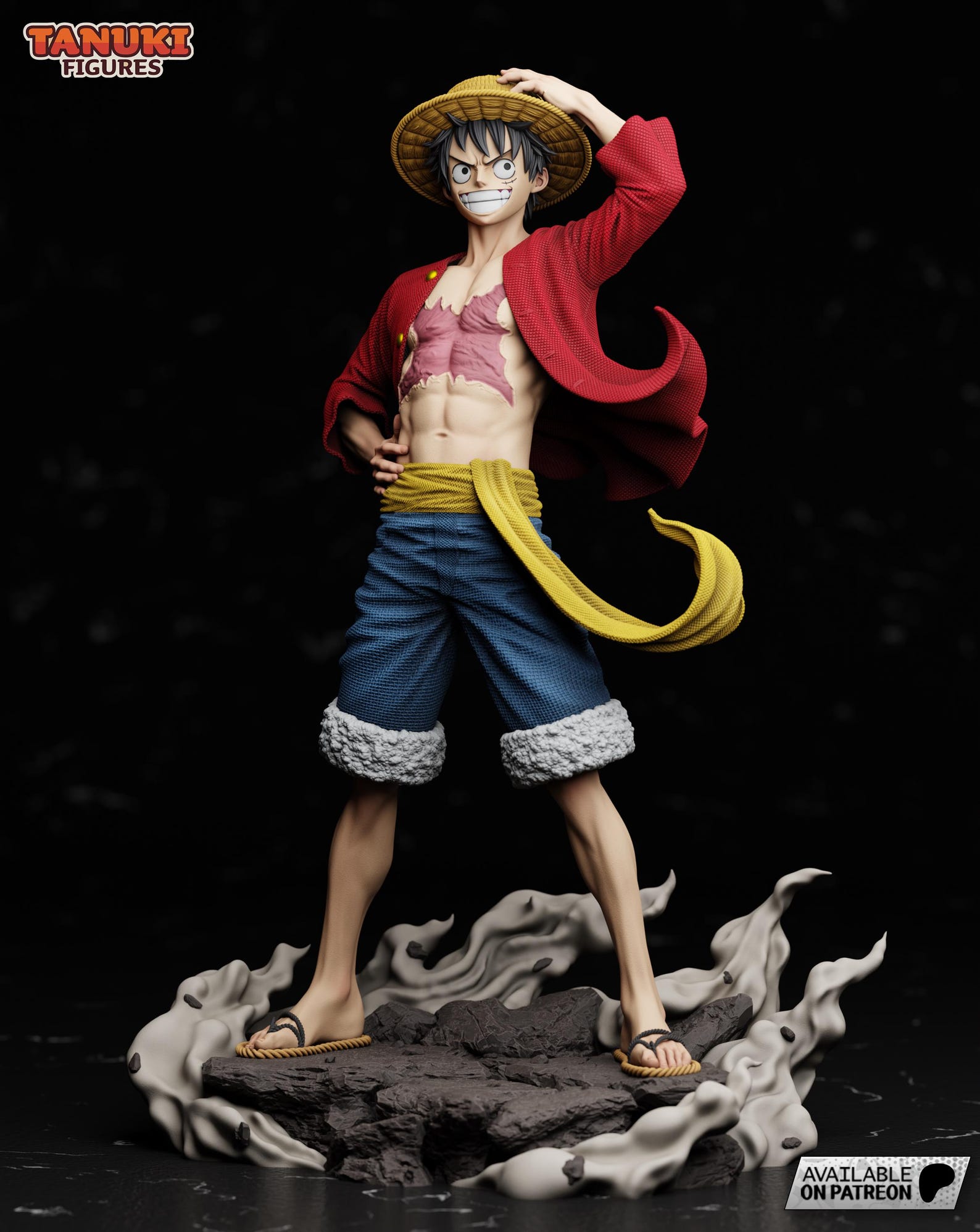 One Piece Monkey D. Luffy Custom Figure: Hand-painted Anime Collectible ...
