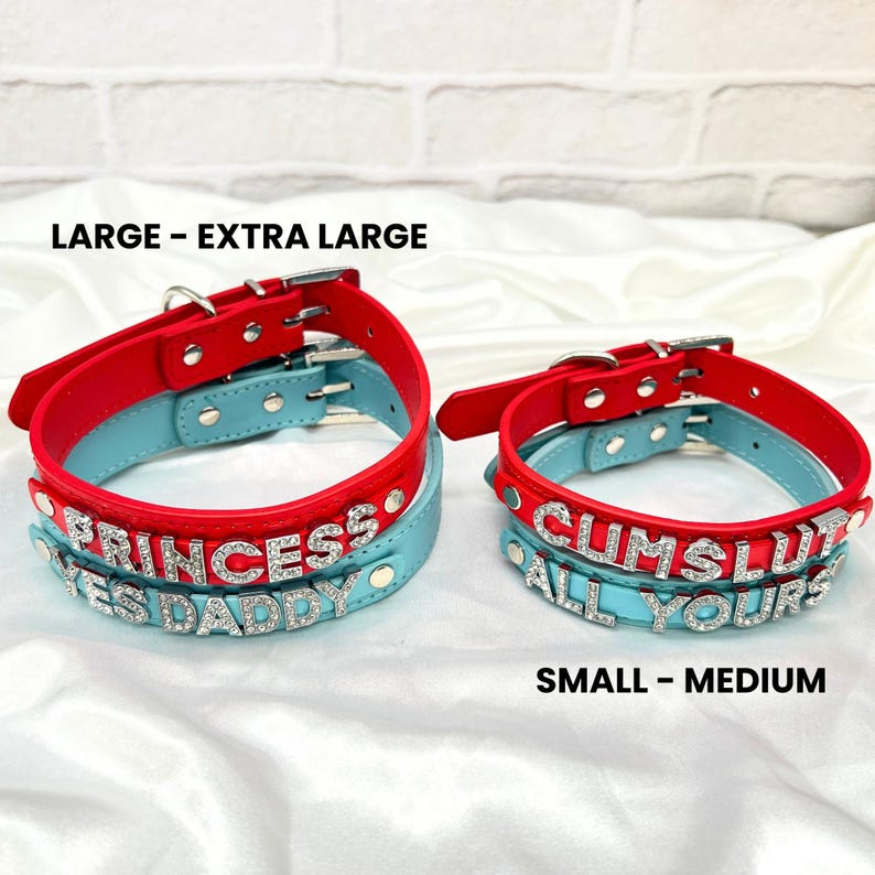 Custom Women Choker Collar, Name Choker Collar, Word Collar Necklace ...