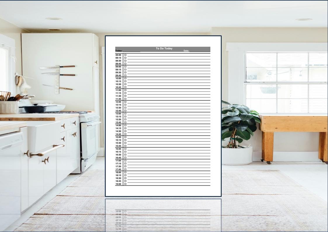 Daily Planner Printable Daily Planner Fillable Form Instant Download A4 ...