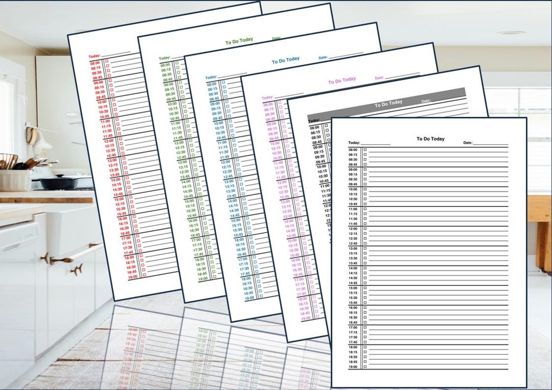 Daily Planner Printable Daily Planner Fillable Form Instant Download A4 ...