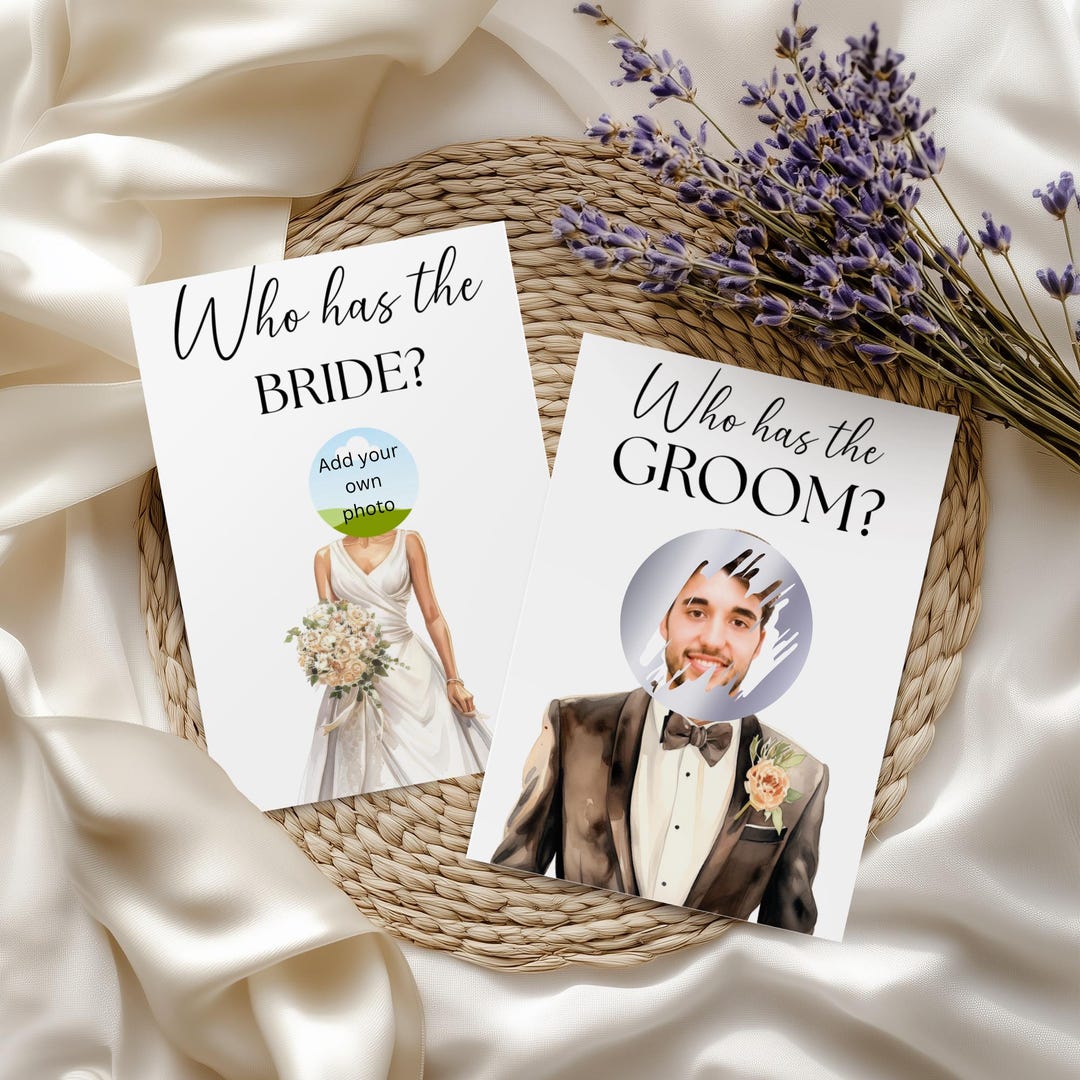 Who Has the Bride and Groom Scratch Off, Bridal Shower Fun Game ...